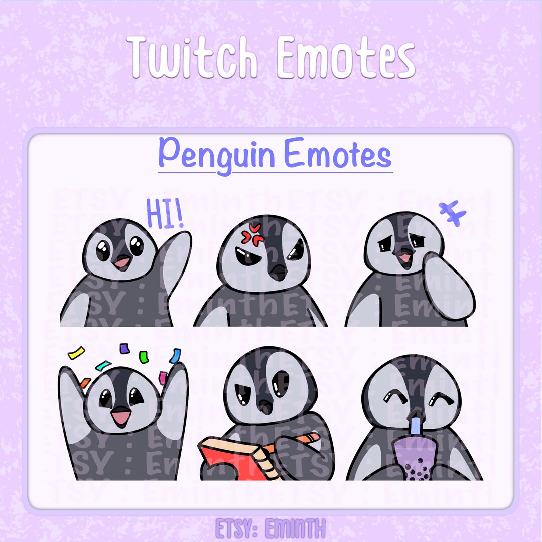 Penguin Emotes for Twitch/discord | Emotes | Twitch Sub | Kawaii ...
