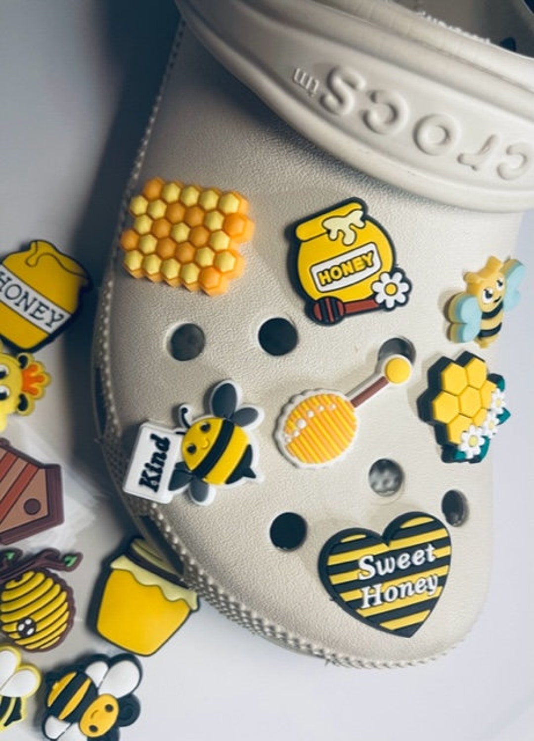 Honey Bee Croc Charms - Etsy