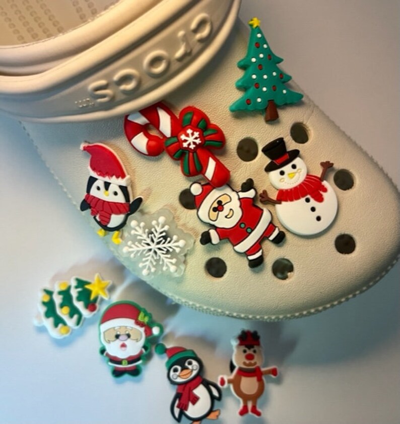 Christmas Themed Croc Charms Snowman, Santa Claus, Etc. Christmas Gifts ...