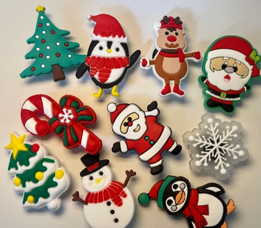 Christmas Themed Croc Charms Snowman, Santa Claus, Etc. Christmas Gifts ...