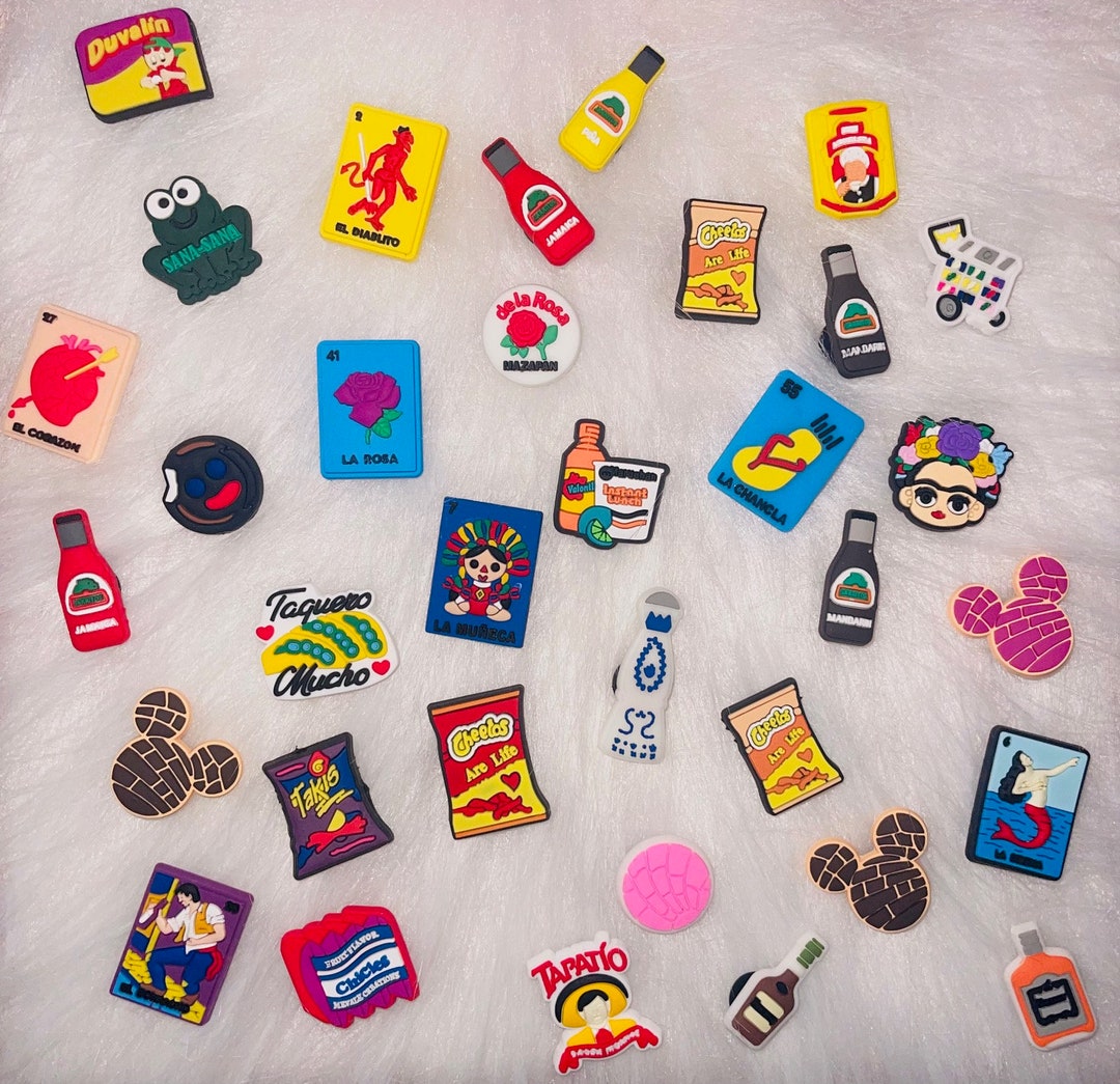 Mexican Snacks, Goodies & Loteria Cards Croc Charms Conchas, Candy ...