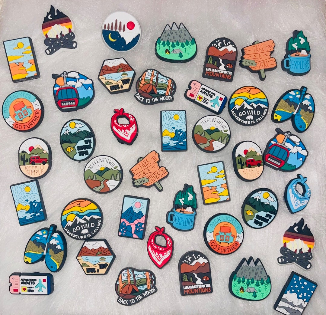Travel Lovers Croc Charms Nature, Hiking, Camping, Traveling Jibbitz ...