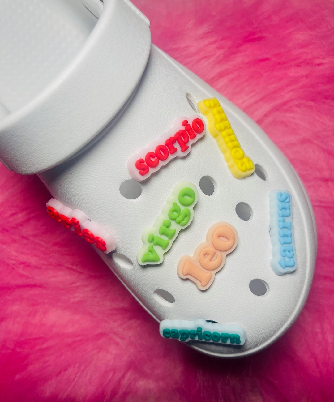 Zodiac Sings Croc Charms Zodiac Name Jibbitz - Etsy
