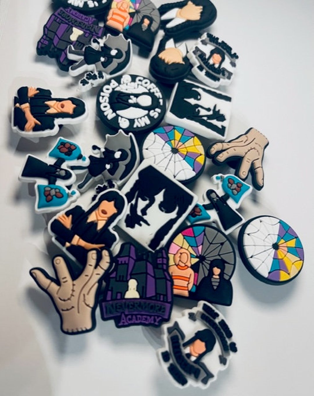 Wednesday Adams Croc Charms - Etsy