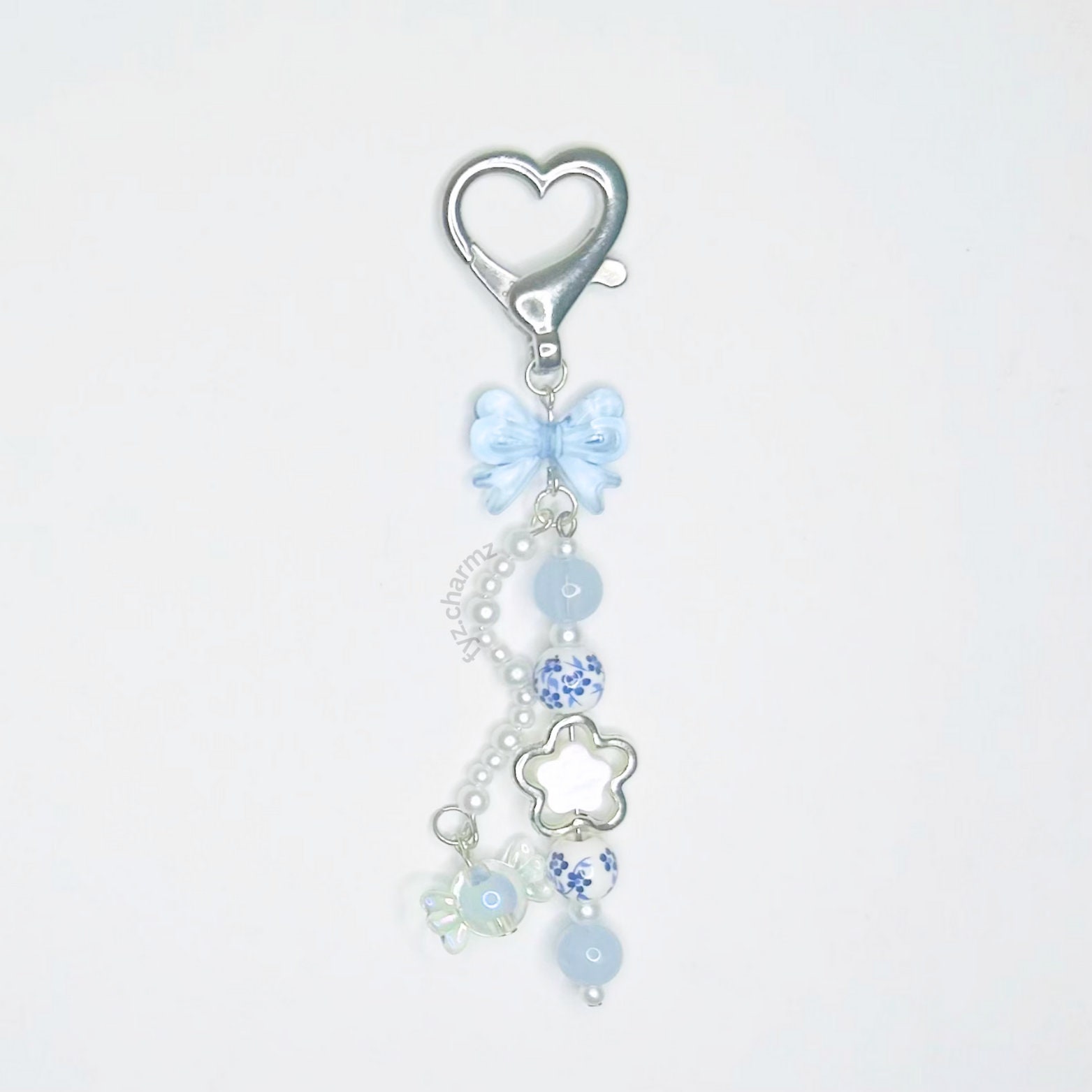 Blue Candy Keychain Cute Beaded Keychain Aesthetic Beaded Keychain ...