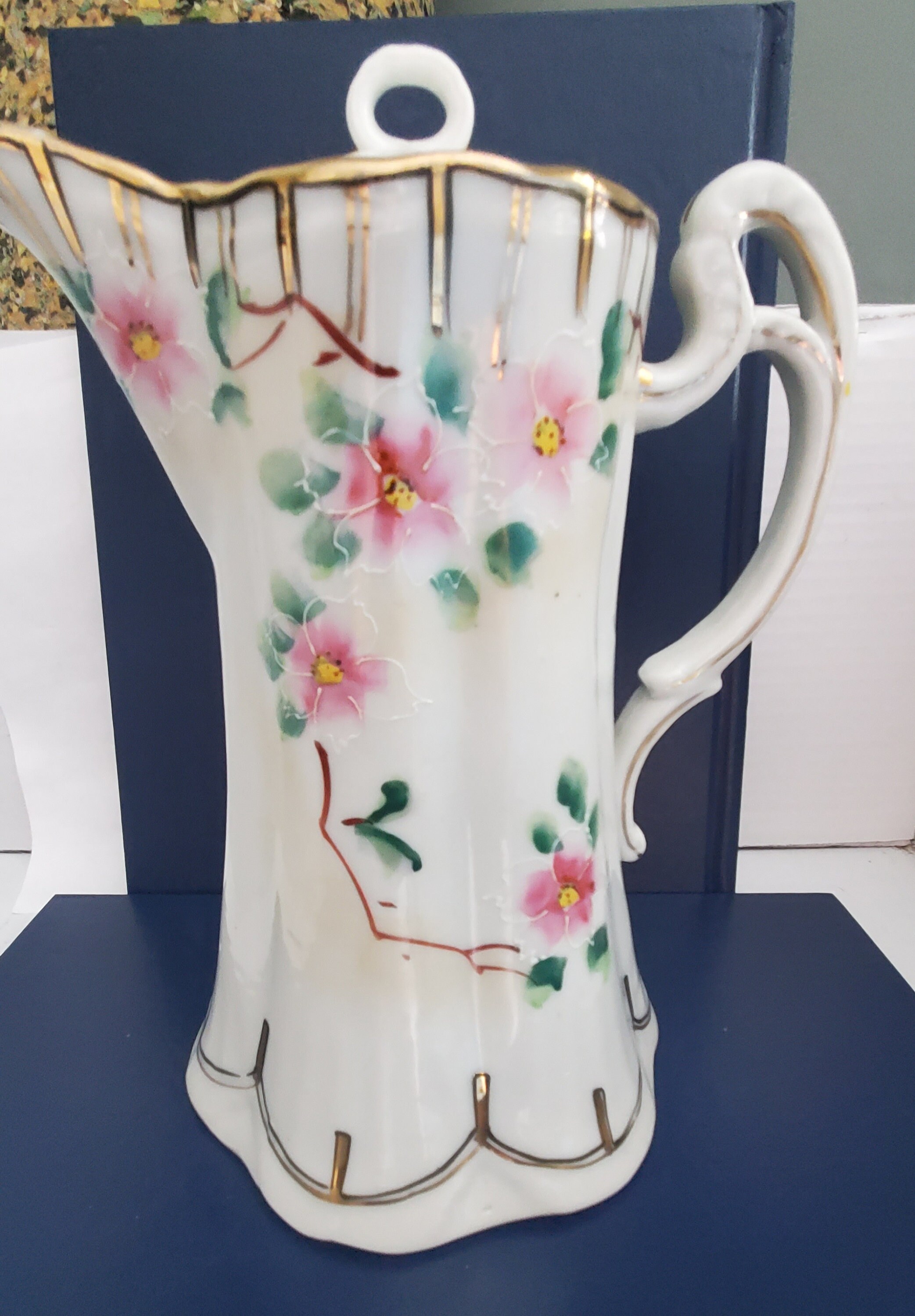 Antique Chocolate Tea Set Hand Painted in Japan Floral W/ 4 Cups ...