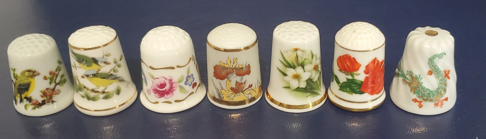 Collectible Thimbles Lot of 7 Porcelain & Bone China From West Germany ...