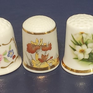Collectible Thimbles Lot of 7 Porcelain & Bone China From West Germany ...