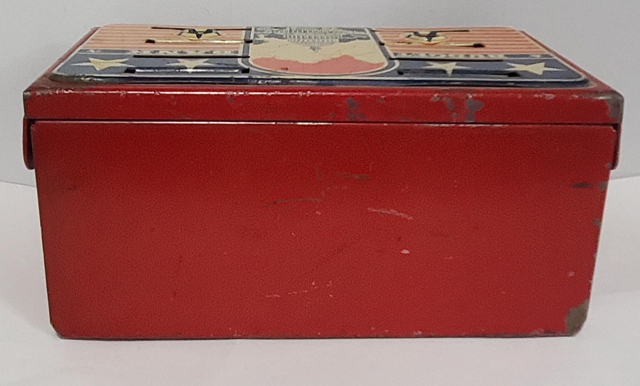 Vintage Marx Toys USA Metal Lithograph Budget Bank Coin Patriotic ...