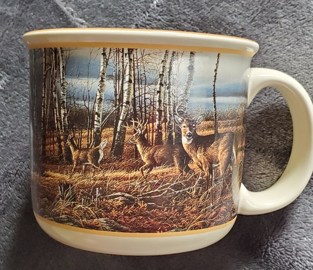 2002 Terry Redlin THE BIRCH LINE Largemouth Coffee Cup/mug - Etsy