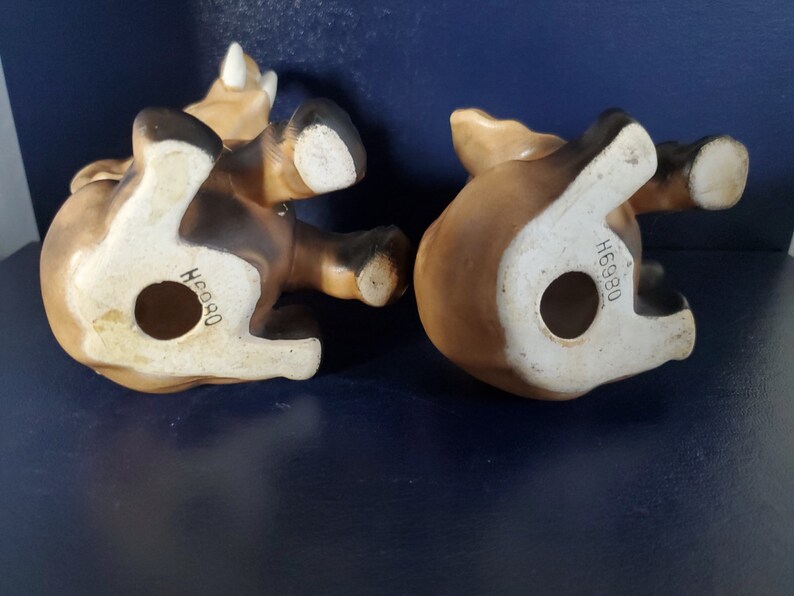 Pair Vintage Lefton Elephant Figurines With Trunk up for Good Luck ...