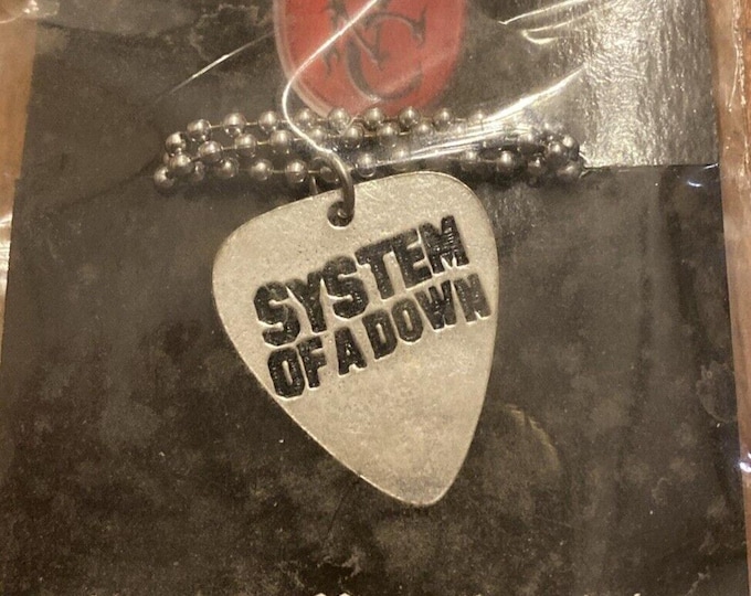 System of A Down Pendant Stainless Chain New/old GUITAR PICK Necklace ...