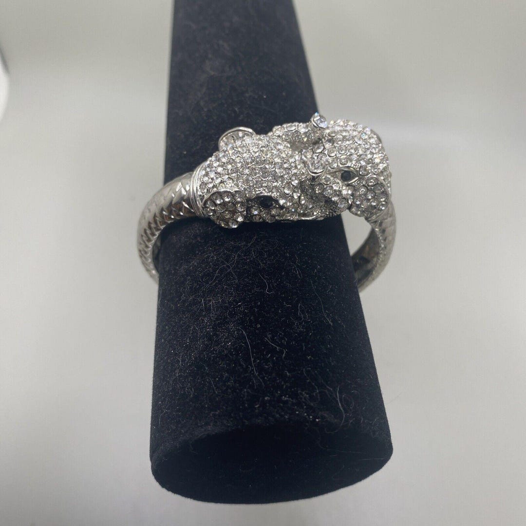 Vintage "natasha" Rhinestone Elephant Bracelet - Etsy