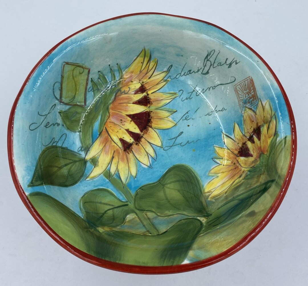 Certified International Susan Winget Meadows Sunflower Bowl - Etsy