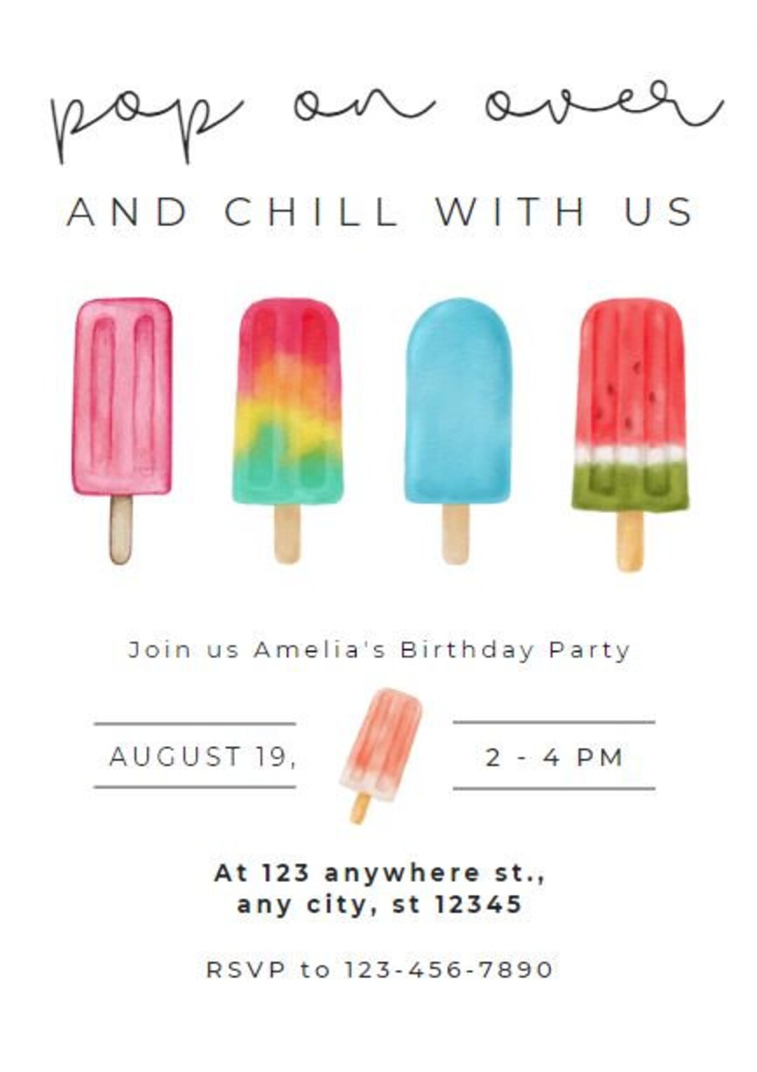 Summer Fun Birthday Invitation Instant Download Editable - Etsy Australia