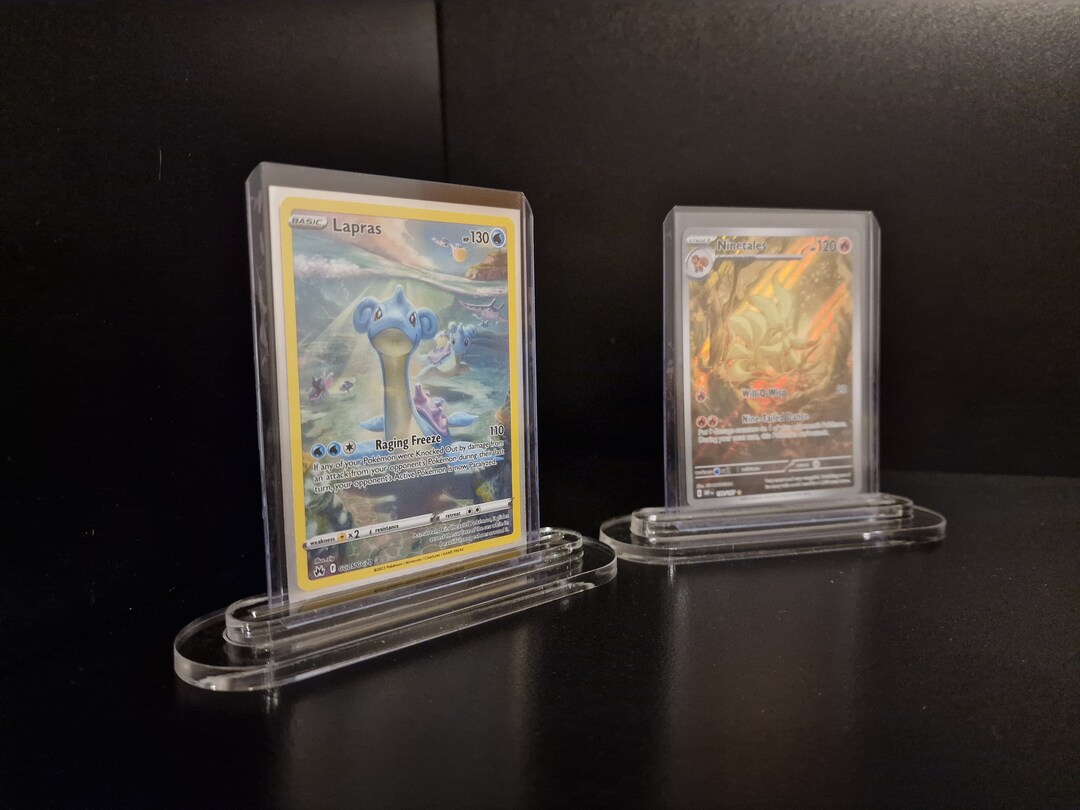 Trading Card Display Stand. Display Sleeved Cards and Cards Kept in Top ...