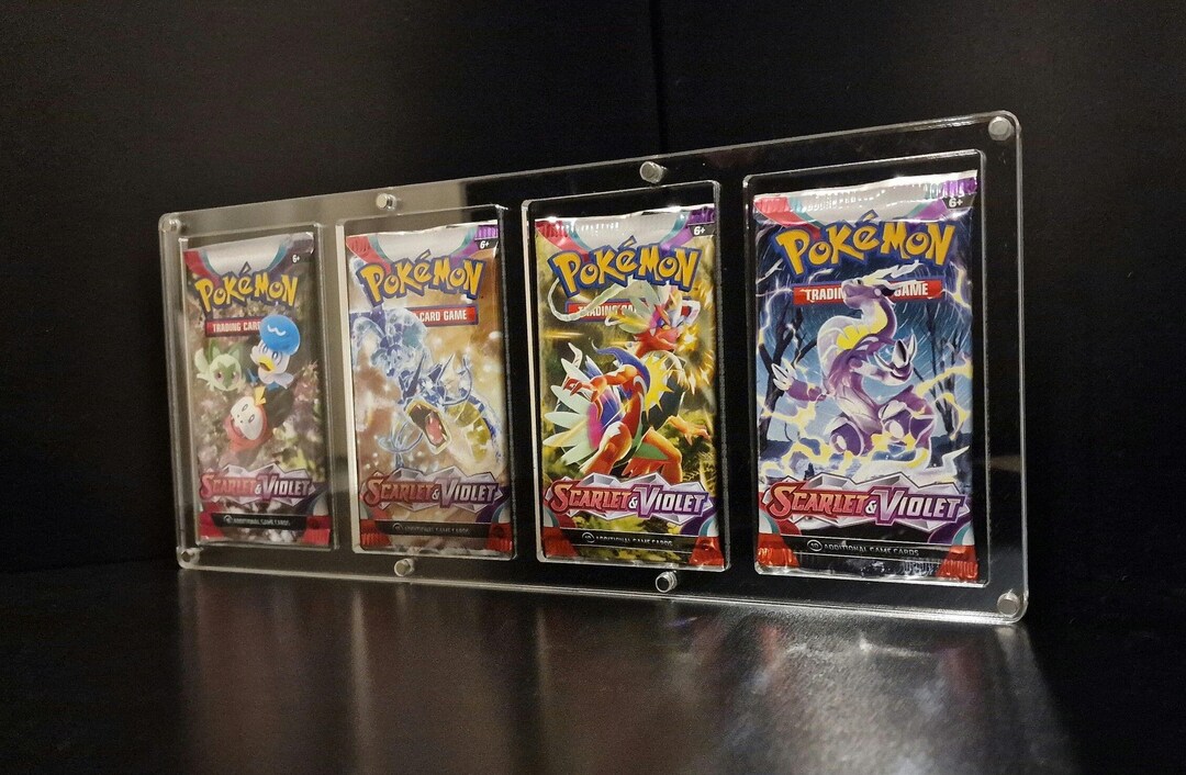 Booster Pack Display Case, Display 1 - 4 Booster Packs (ideal for ...