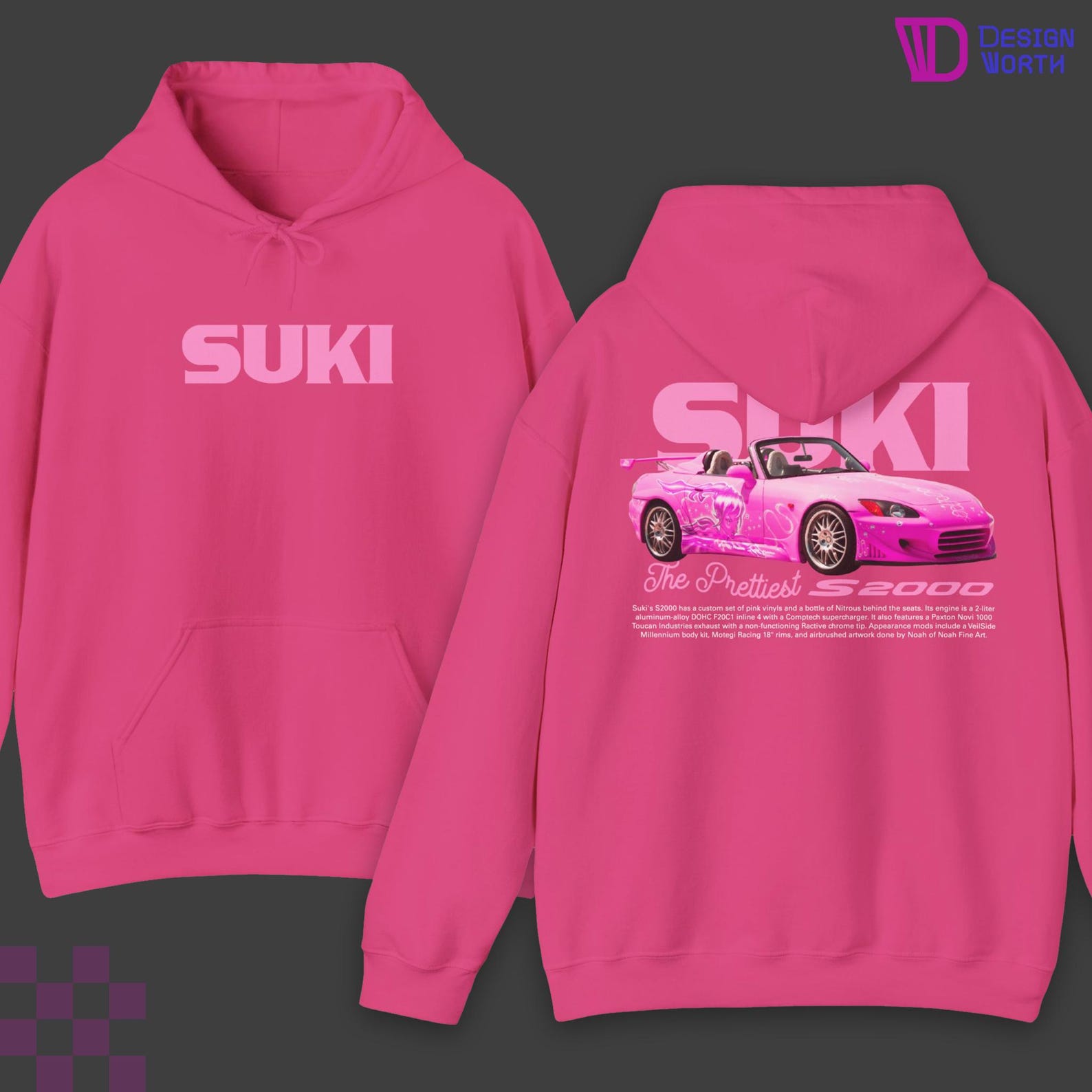 Suki S2000 Hoodie: Fast and Furious Car Girl Sweatshirt - Etsy