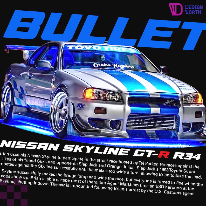 Nissan Skyline GTR R34 Hoodie: JDM Car Sweatshirt - Etsy Canada
