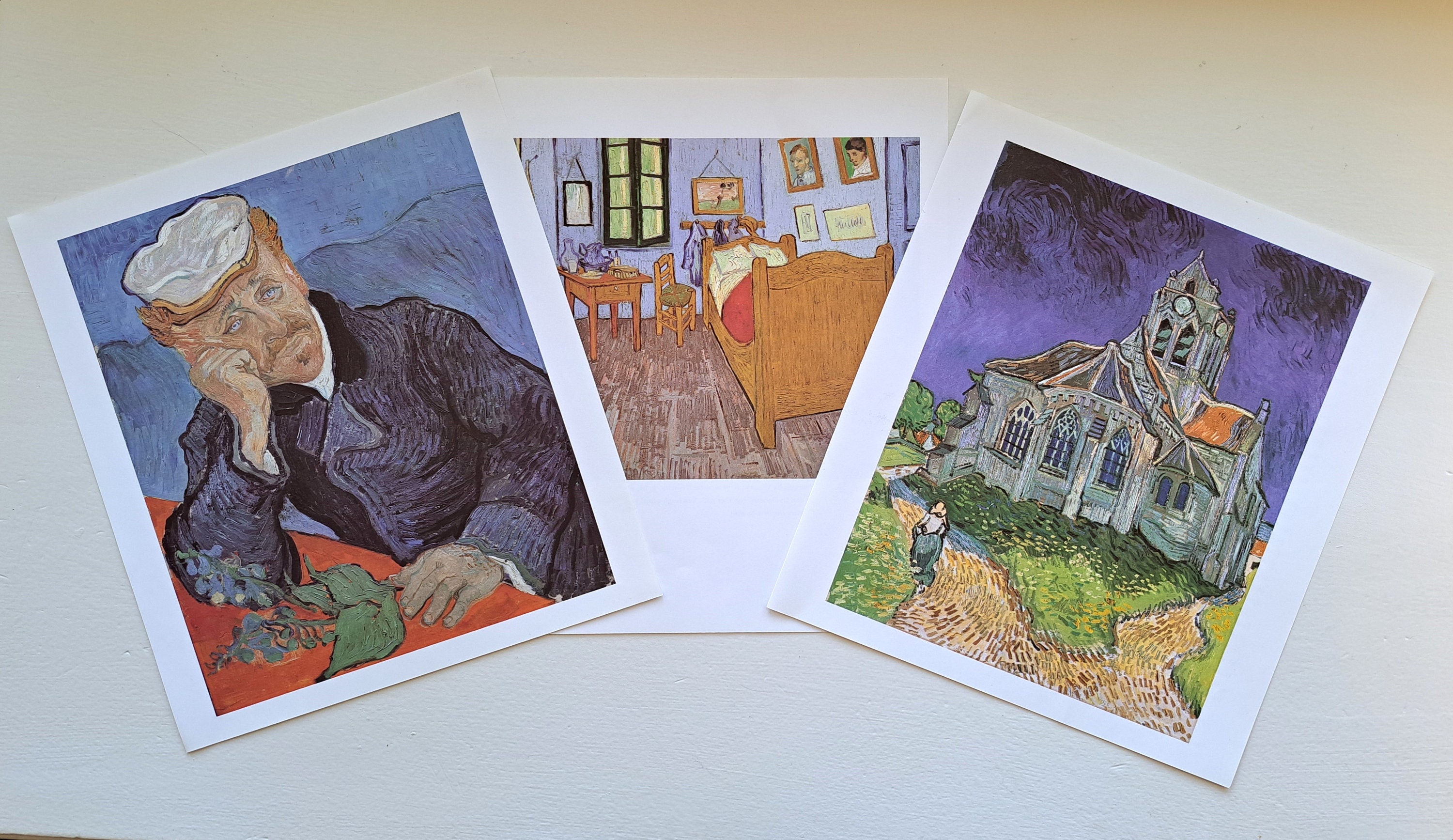 Vintage Eccentric Art Mixed Prints Impressionistic Monet Van Gogh ...