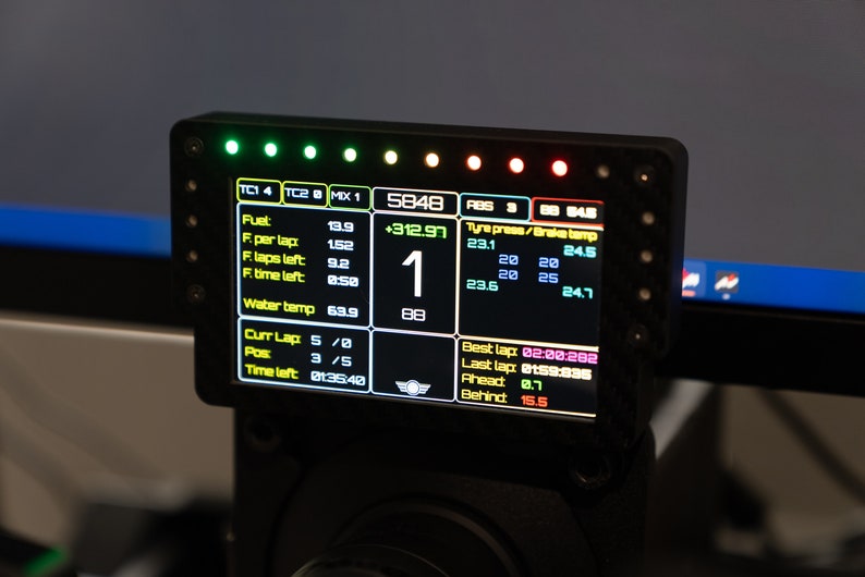 Sim Racing Dashboard Touchscreen Vocore 5 Inches, Carbon Plate ...