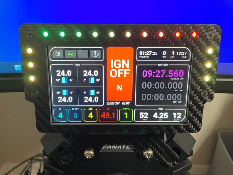 Sim Racing Dashboard Touchscreen Vocore 5 Inches, Carbon Plate ...