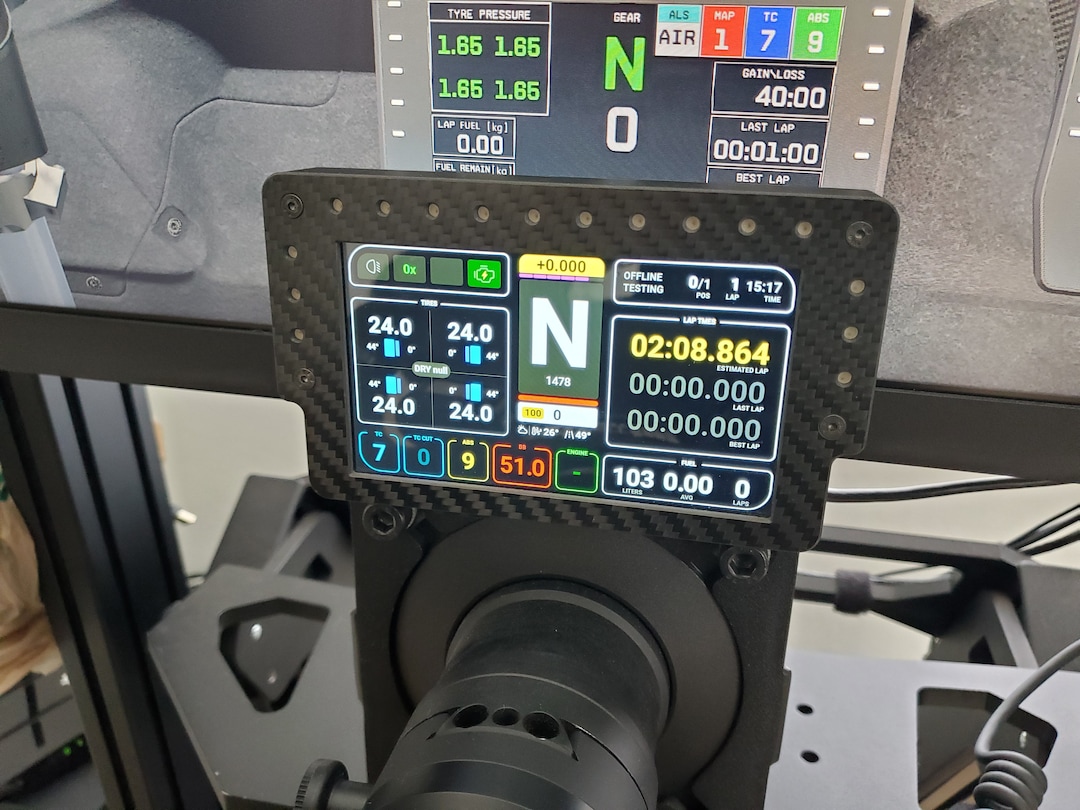 Sim Racing Dashboard Touchscreen Vocore 5 Inches DDU, Carbon Plate ...