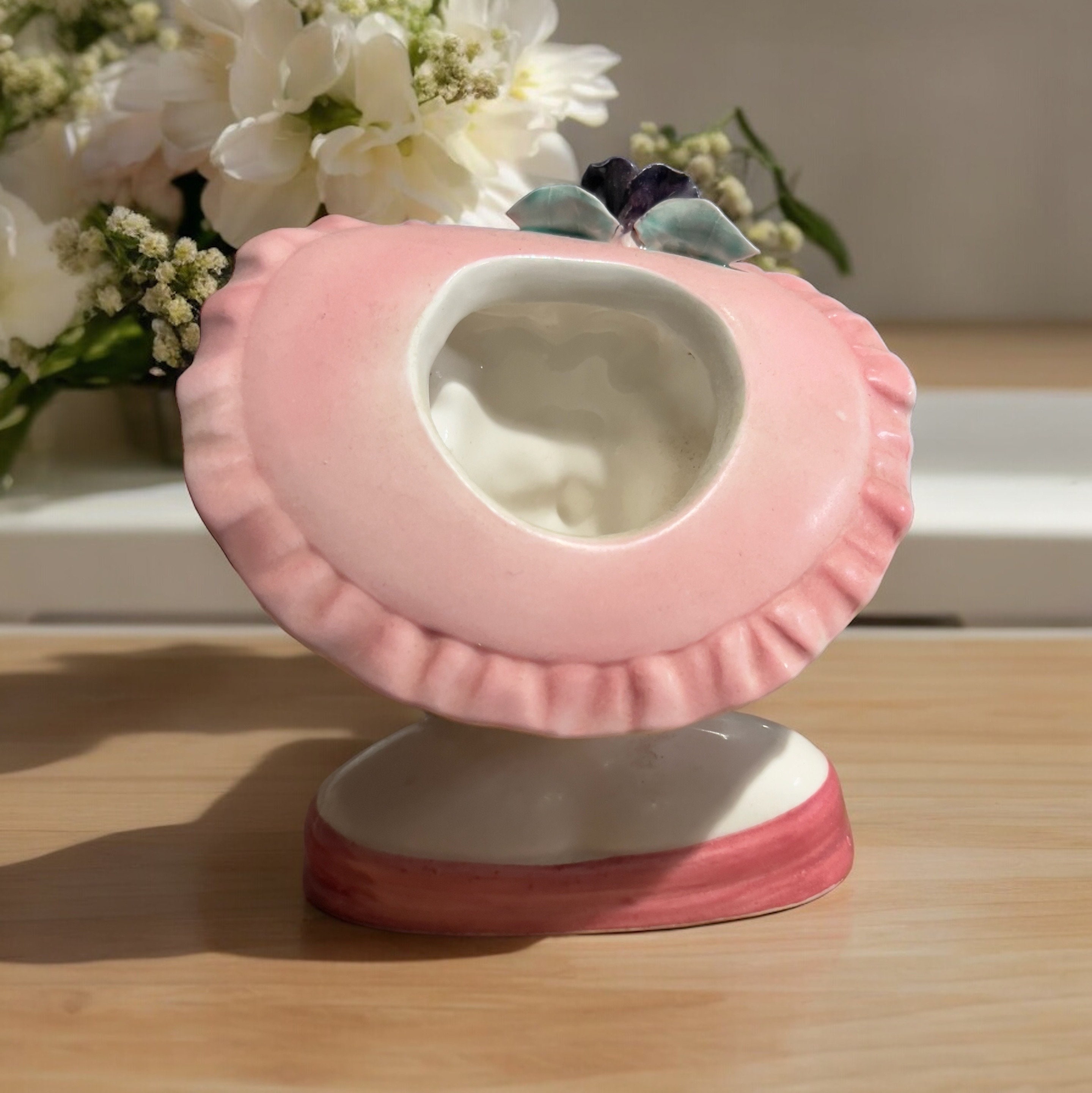 Vintage Scarlet Japan Lady Head Planter Vase Pink Dress, Yellow Rose on ...