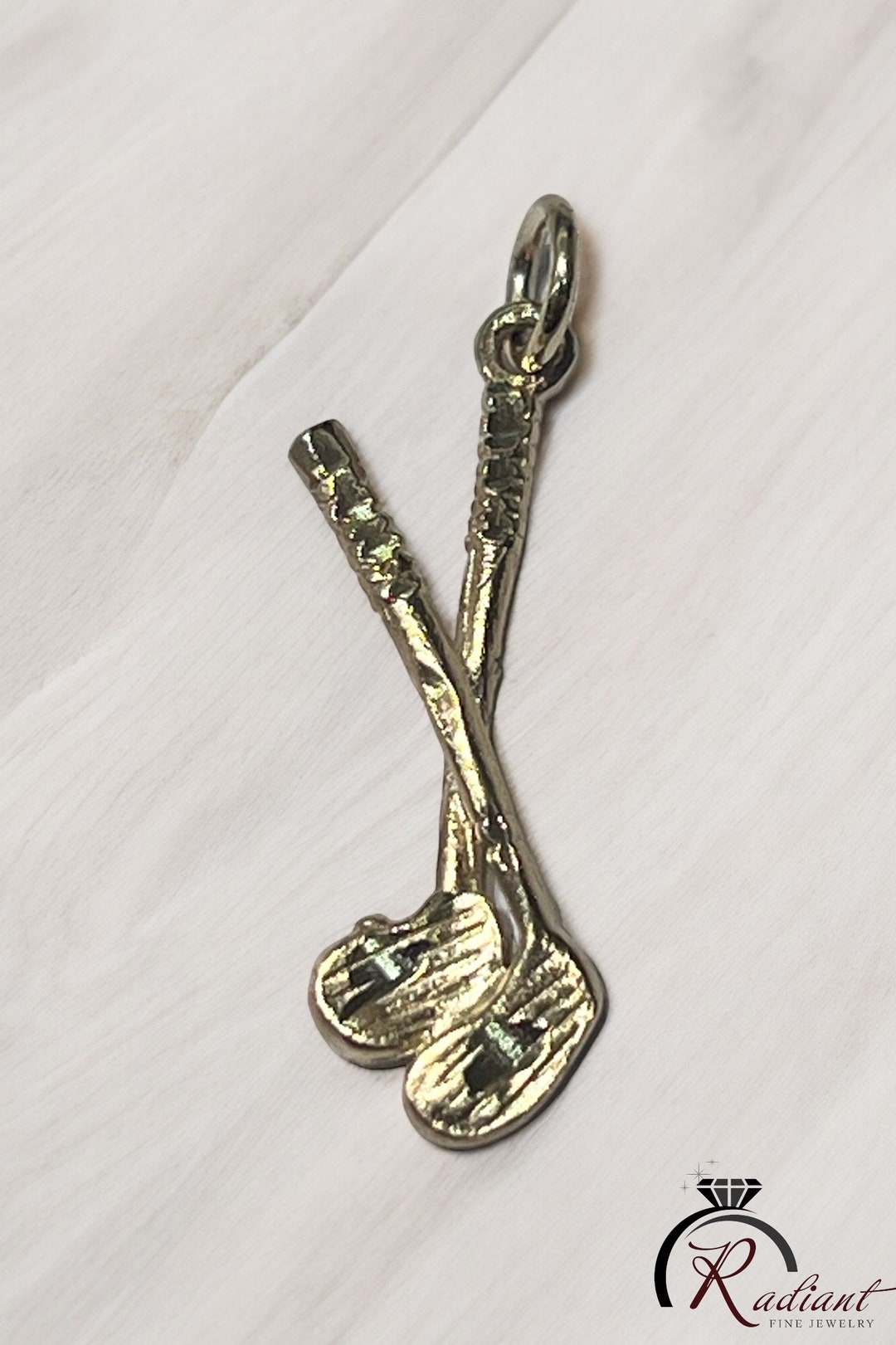 Vintage 14K Yellow Gold Golf Clubs Charm Pendant - Estate Jewelry - Etsy