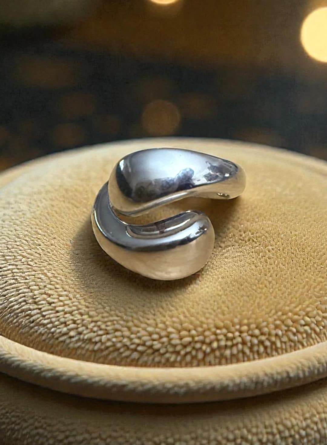 Vintage Nombé Sterling Silver Sculptural Wrap Ring – Size 7 – Designer ...