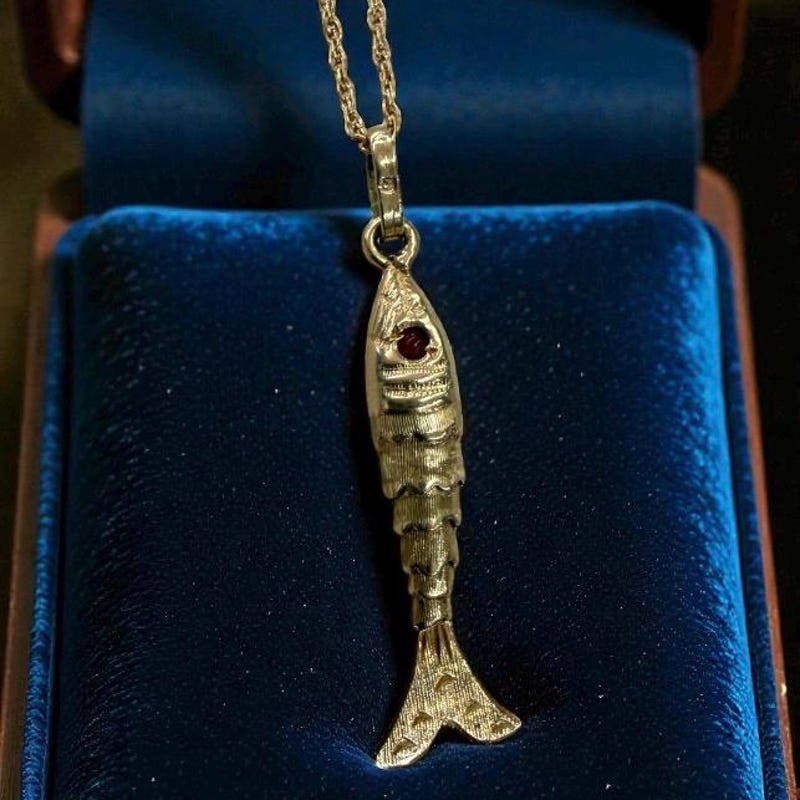 Antique 14k Fish Charm - Etsy UK