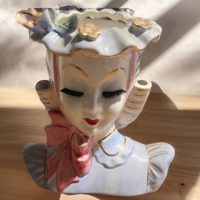 Lady Head Vase - Etsy