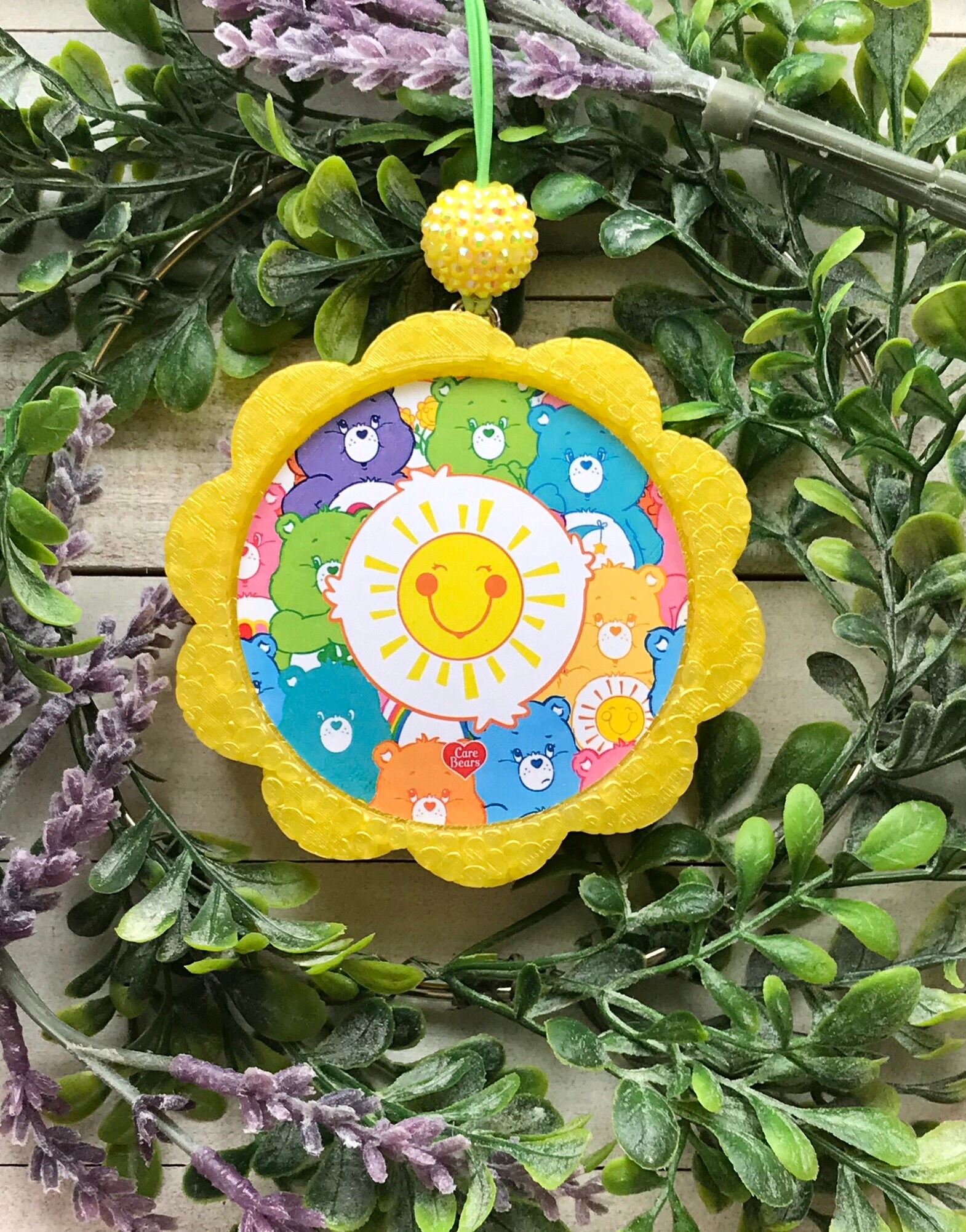 Care Bear Flower Round Car Air Freshie Freshener Aromie - Etsy