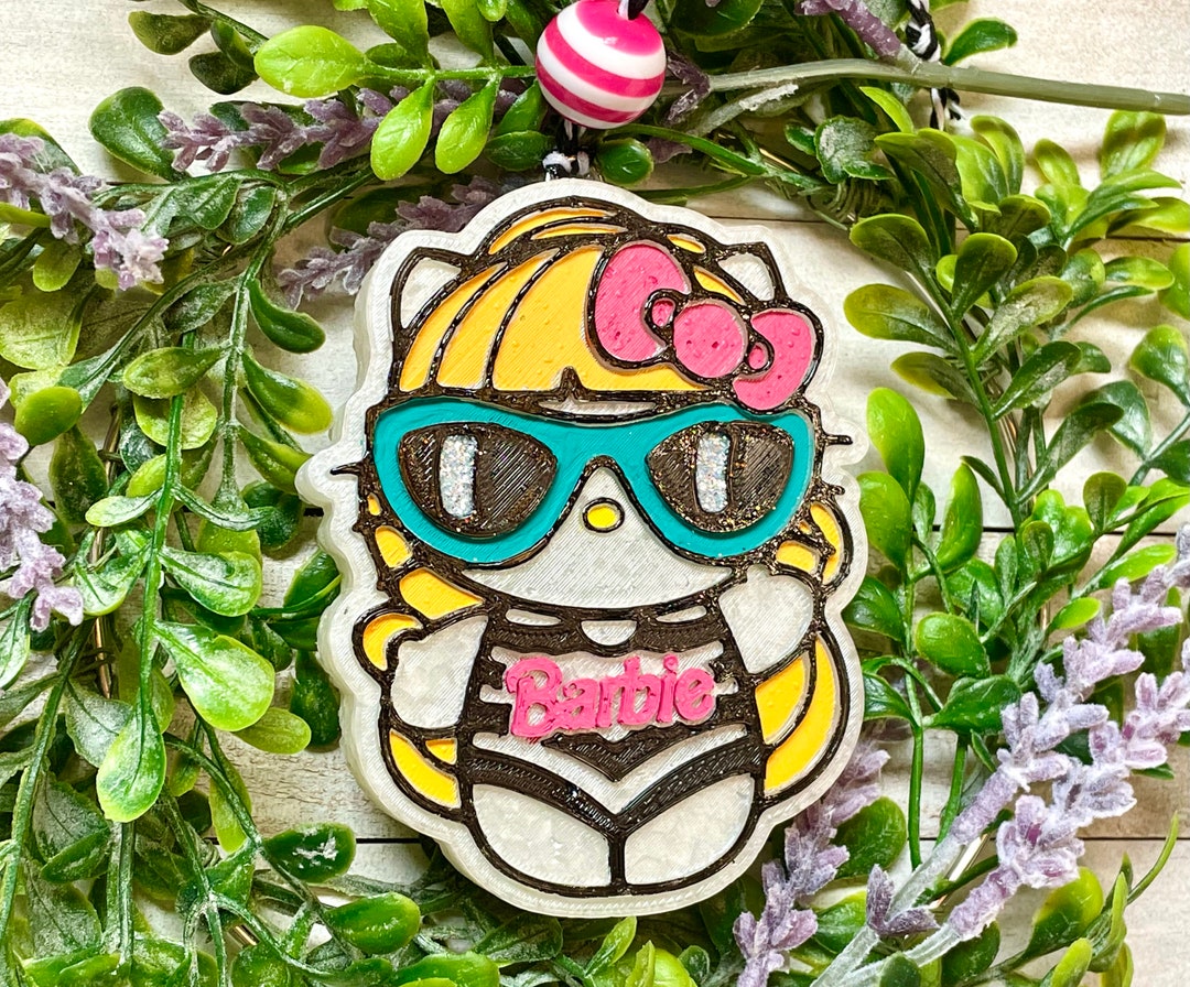 Hello Kitty Vintage Barbie Head Aroma Car Air Freshie Freshener Aromie ...