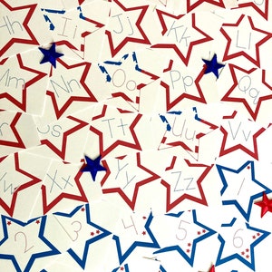 Patriotic Alphabet and Number Garland, 4th of July, Traceable ...