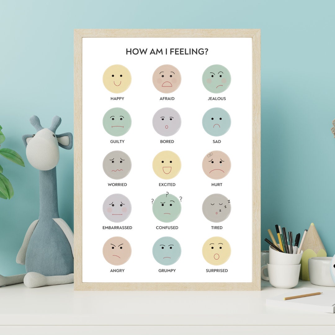 How Am I Feeling BILINGUAL Chart, Emotions, Self-regulation, Big ...