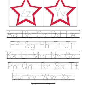 Patriotic Alphabet and Number Garland, 4th of July, Traceable ...