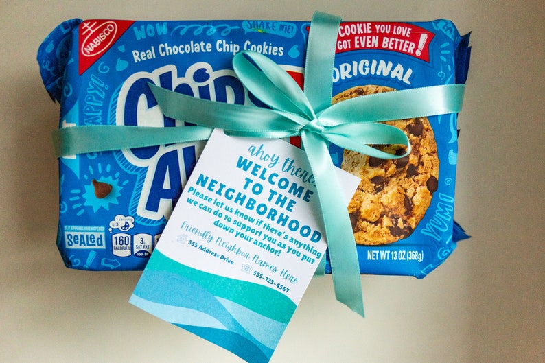 Welcome Neighbor Card, Hello Neighbor, Ahoy, Card, Gift Tag, Welcome ...