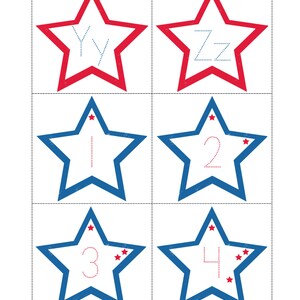 Patriotic Alphabet and Number Garland, 4th of July, Traceable ...