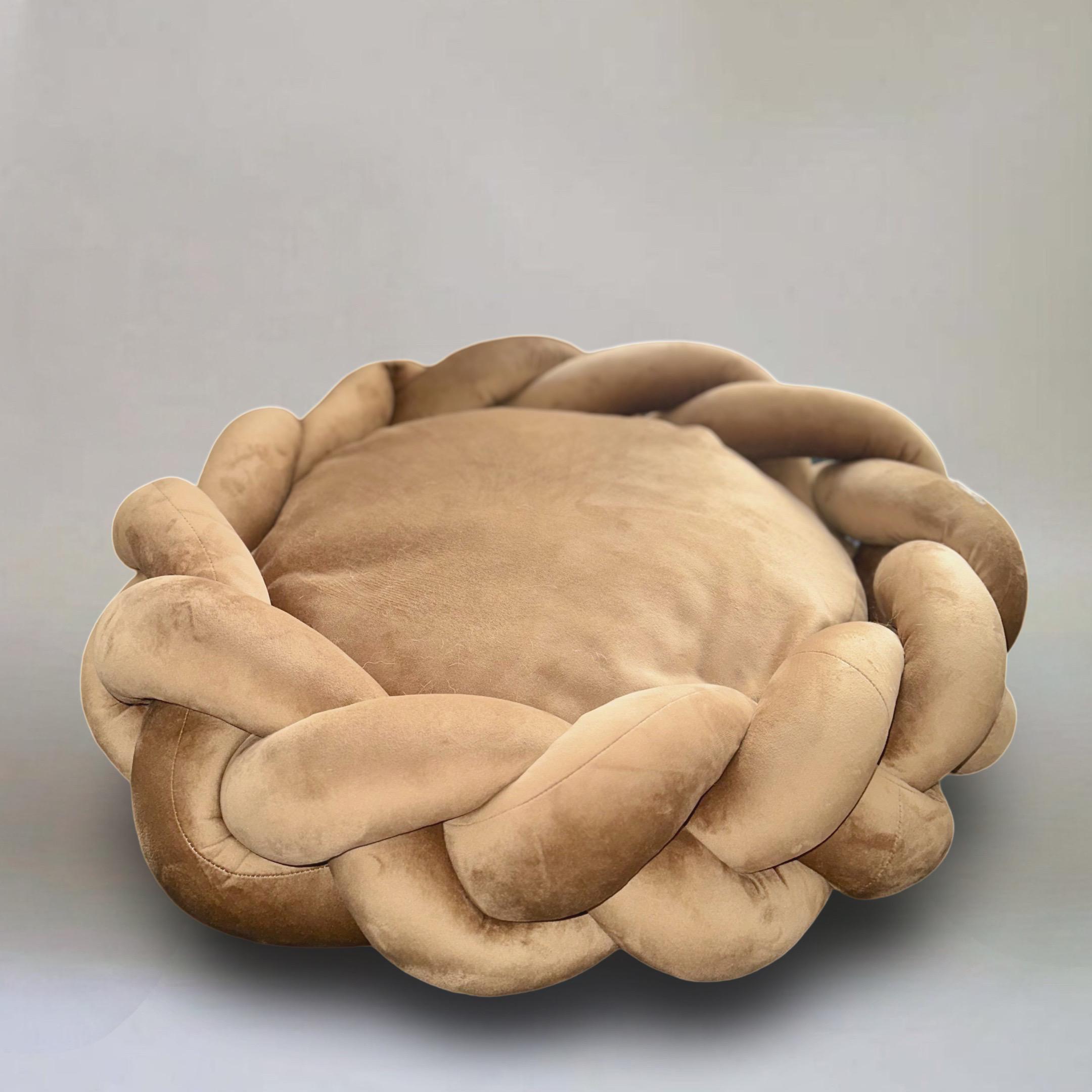 Braided Dog Bed Best Cat Bed Oval Orthopedic Pet Bed Caramel Waterproof ...