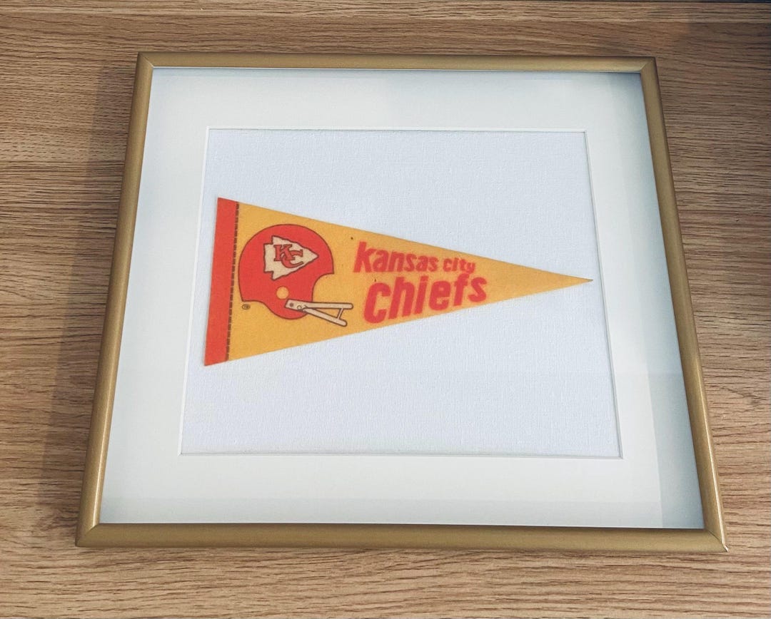 Kansas City Chiefs NFL Vintage Pennant Framed 11x13 - Etsy