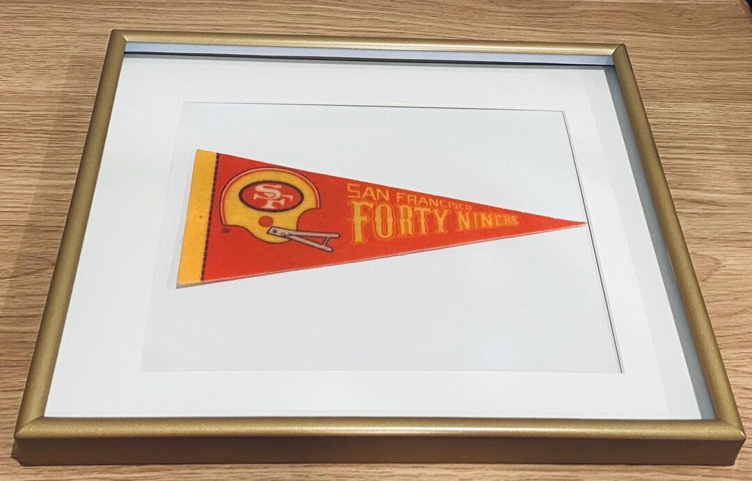 San Francisco Forty Niners NFL Vintage Pennant Framed 11x13 - Etsy
