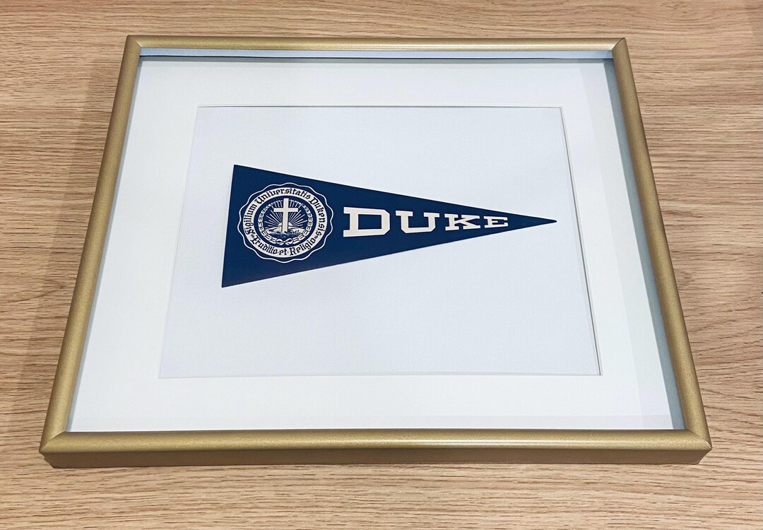 Duke University Vintage Paper Pennant Framed 11x13 - Etsy