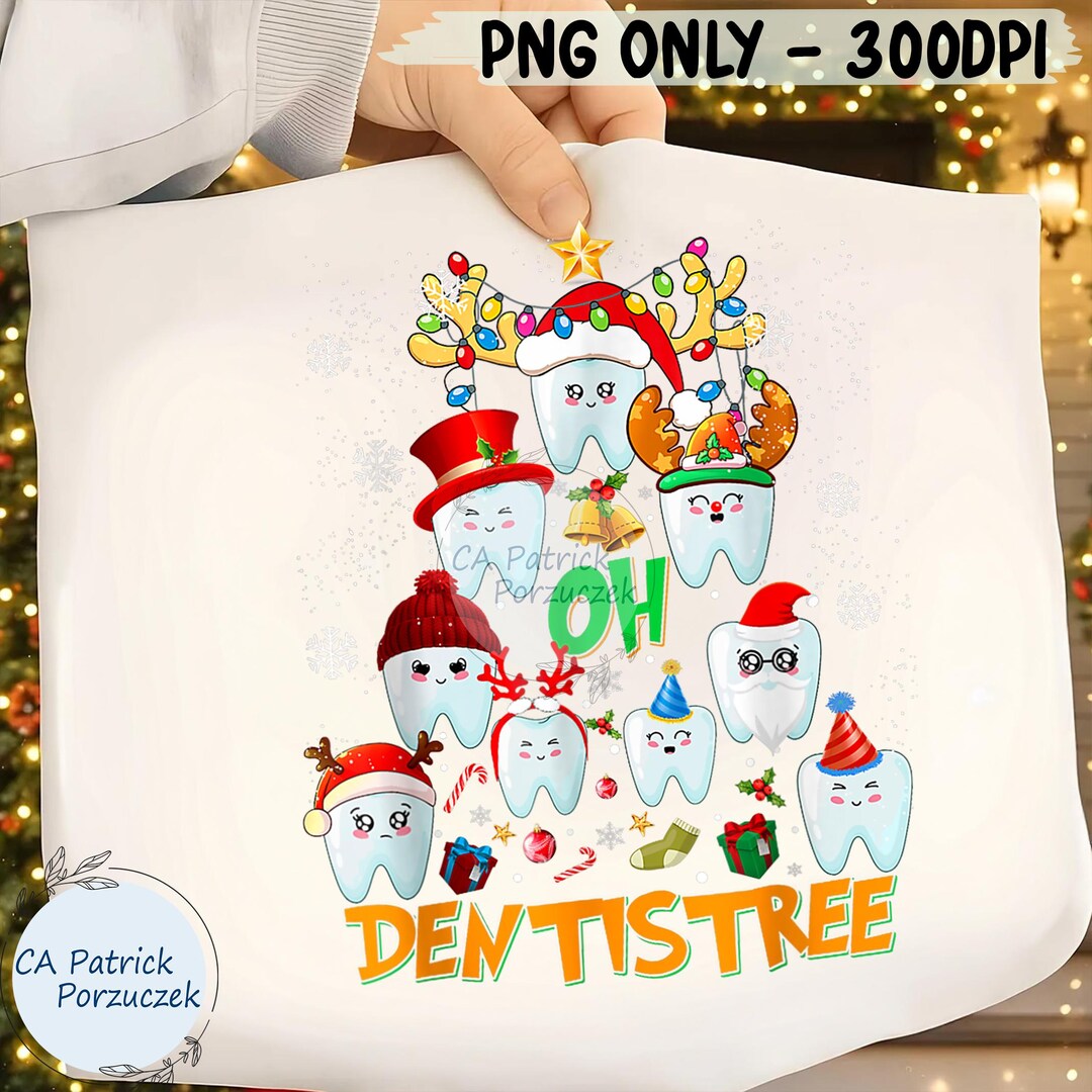 Christmas Tree Png, Funny Christmas Teeth Png, Cute Christmas Dentist ...