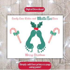 Christmas Handprint Craft Mistletoes Christmas Handprint Art Craft for ...