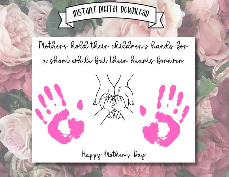 Mother's Day Printable Handprint Art Mom Handprint Craft Mothers Day ...