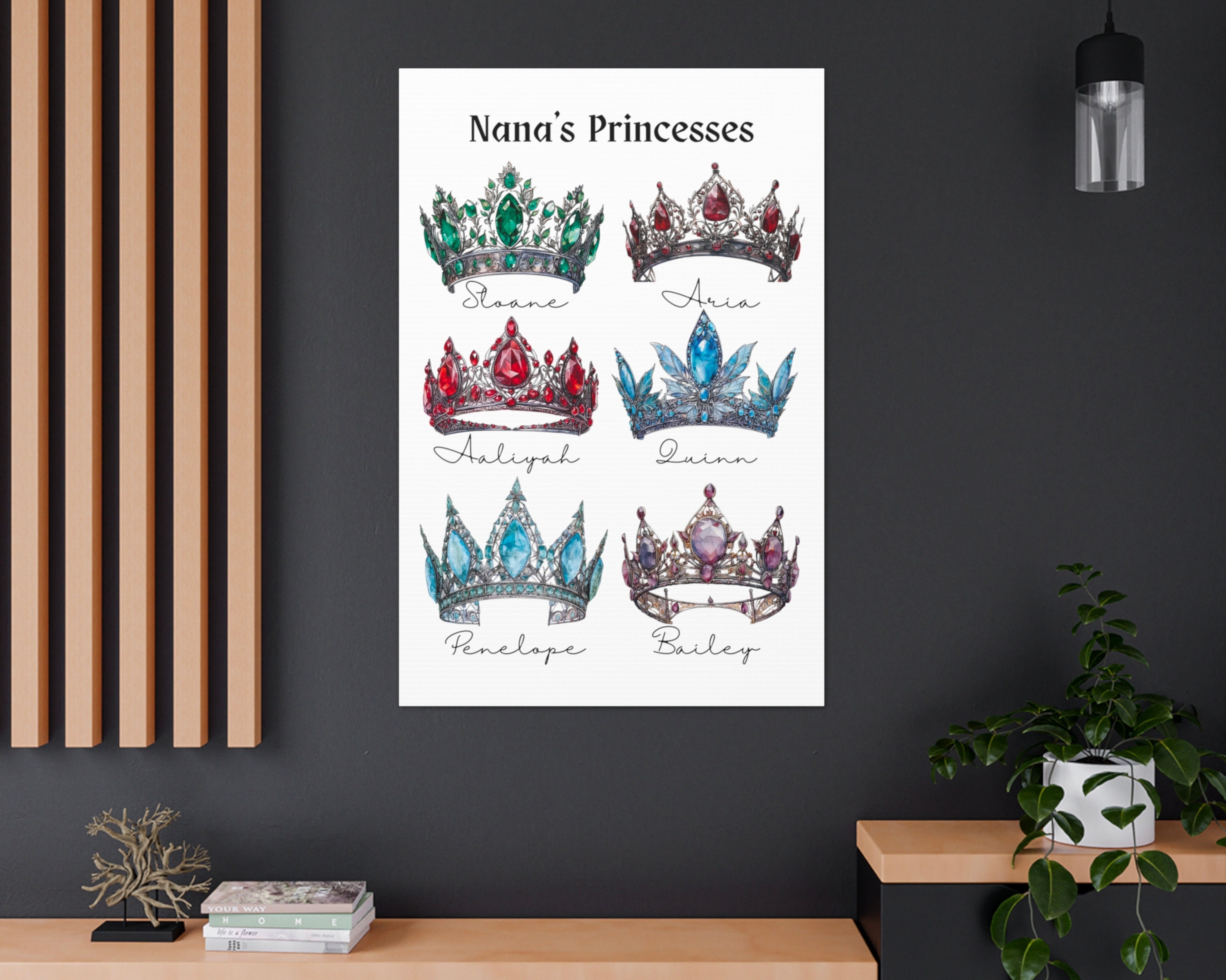 Birth Stone Tiara Digital Download, Birth Month Custom Gift for Grandma ...