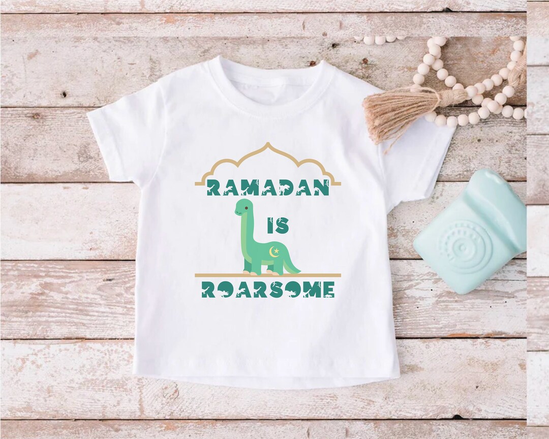 Dinosaur Kids Ramadan Shirt, Ramadan is Raursome Eid Gift, Ramadan Gift ...