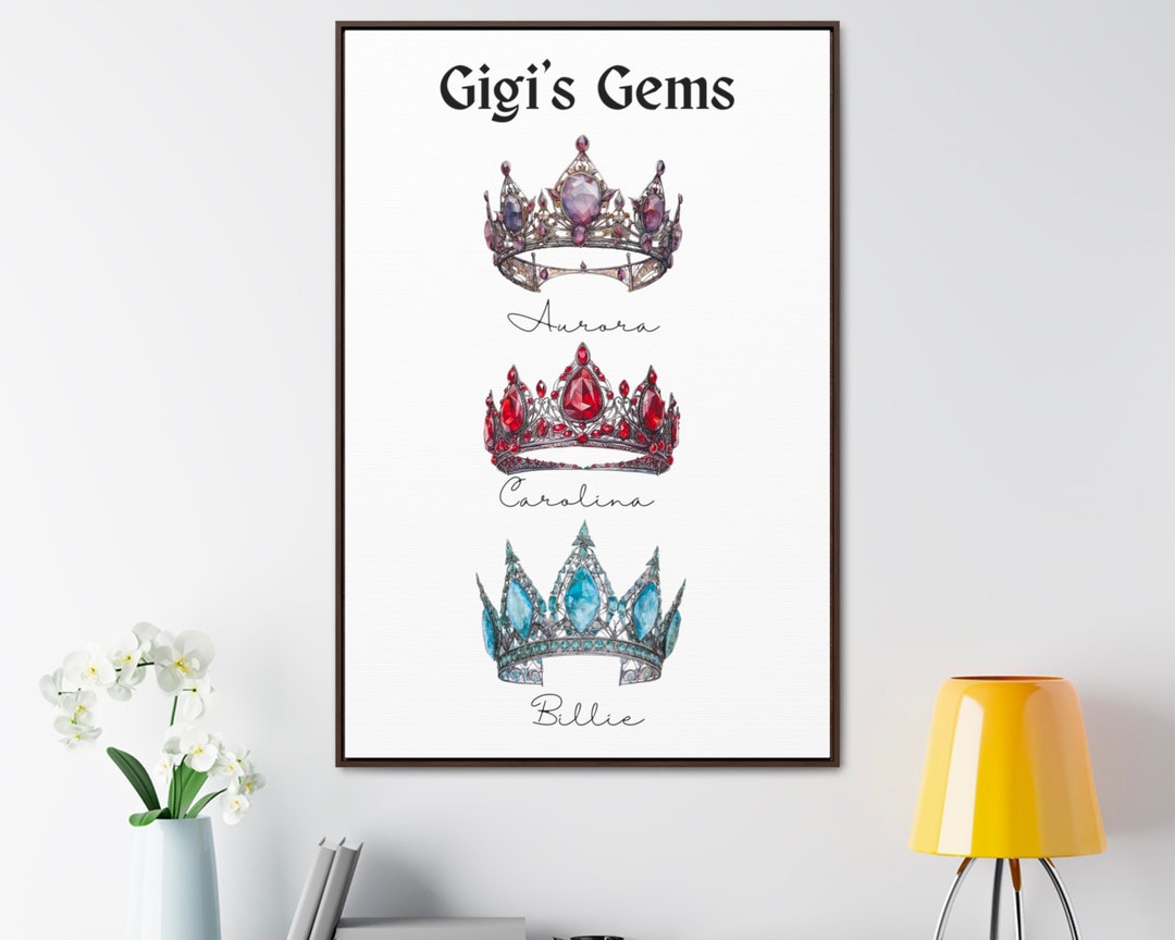 Birth Stone Tiara Digital Download, Birth Month Custom Gift for Grandma ...