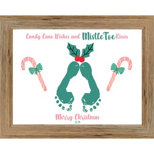 Christmas Handprint Craft Mistletoes Christmas Handprint Art Craft for ...